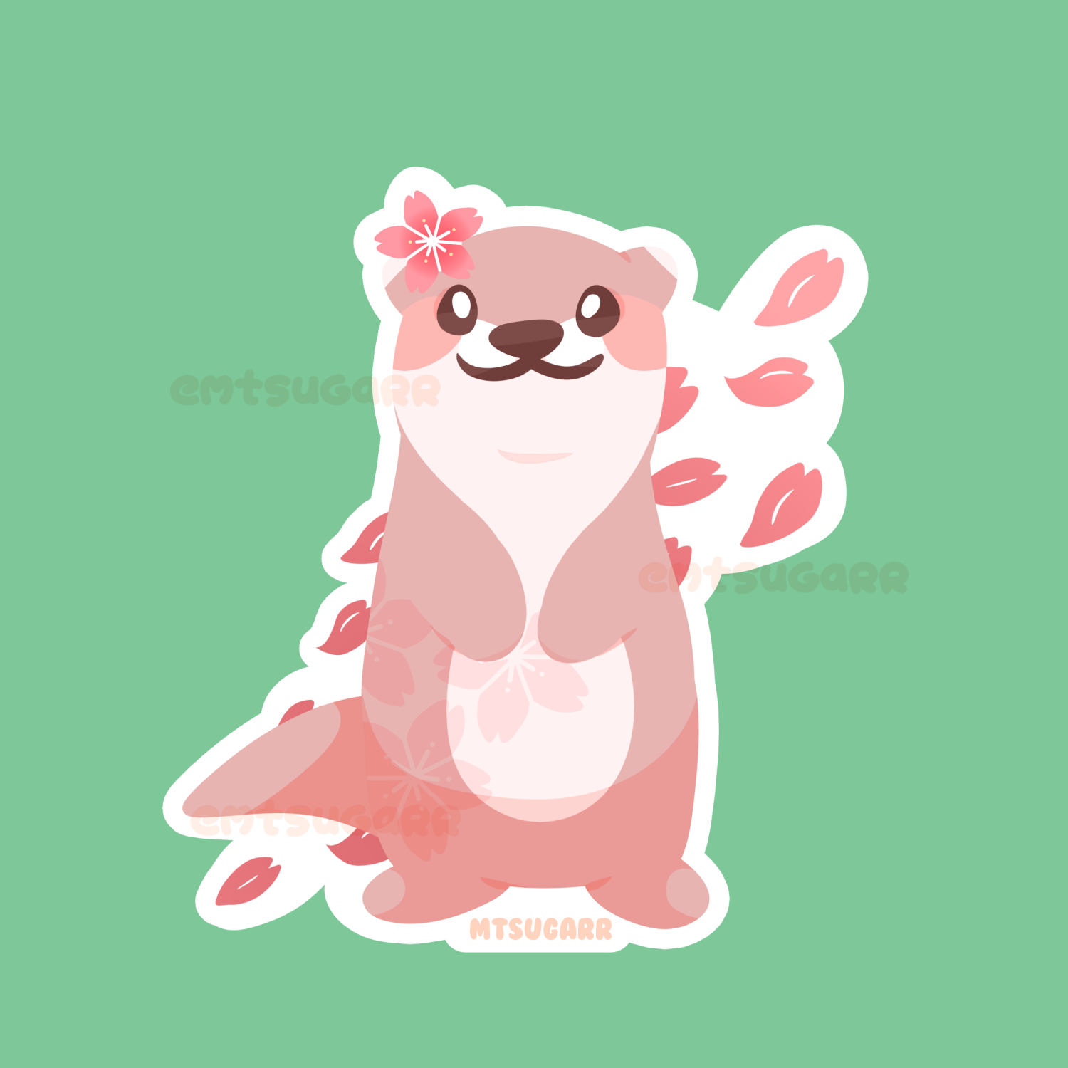 Standing Otter Drawing
